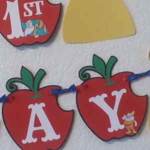 Snow White Banner, Birthday Party Banner, Snow White Party Decorations ...