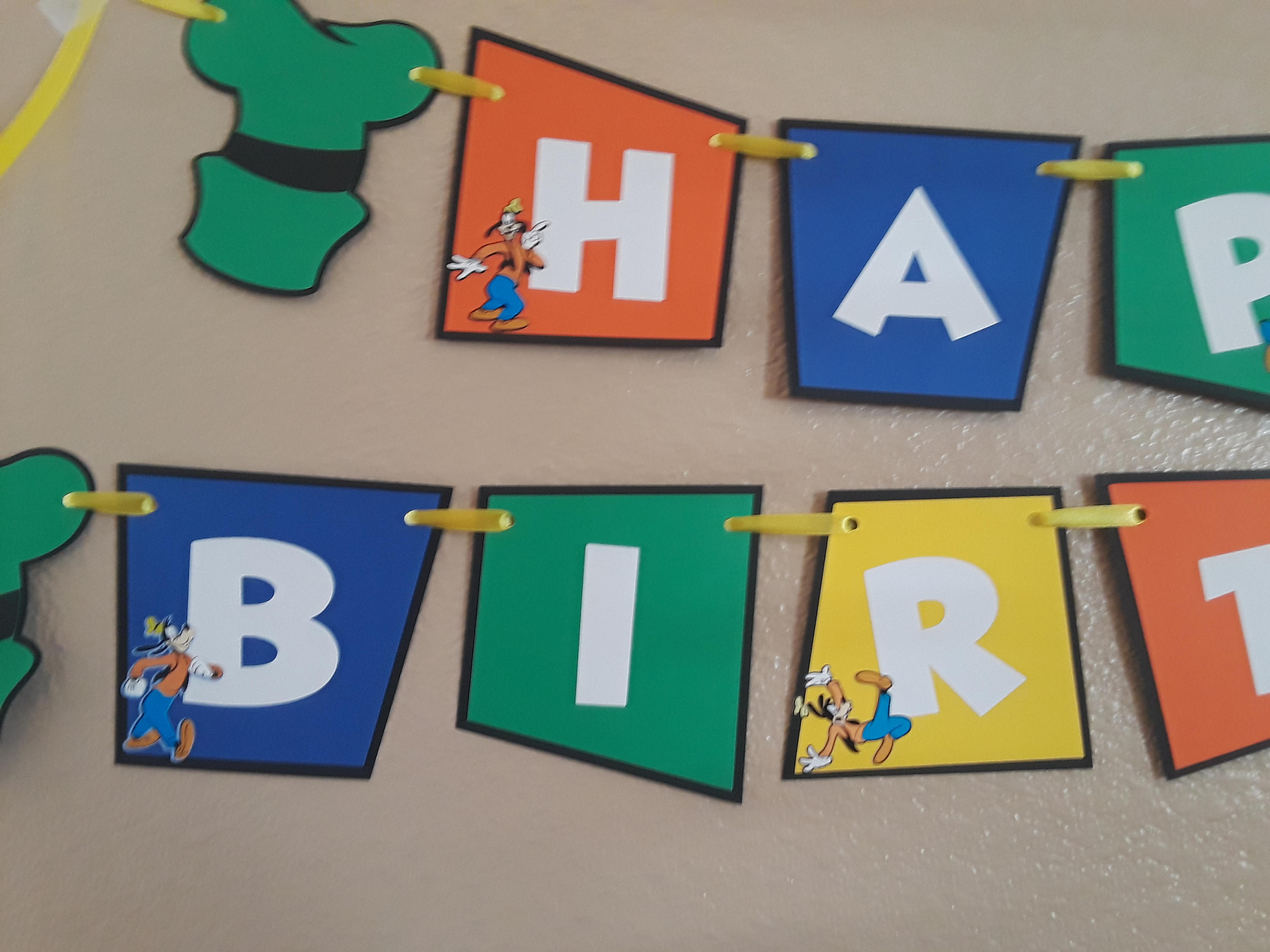 Goofy Happy Birthday Banner,disney Goofy, - Etsy