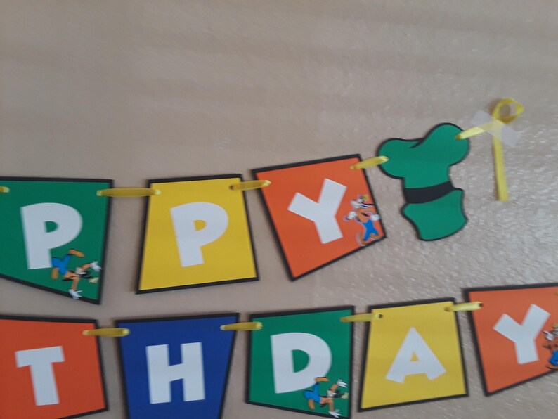 Goofy Happy Birthday Banner,disney Goofy, - Etsy