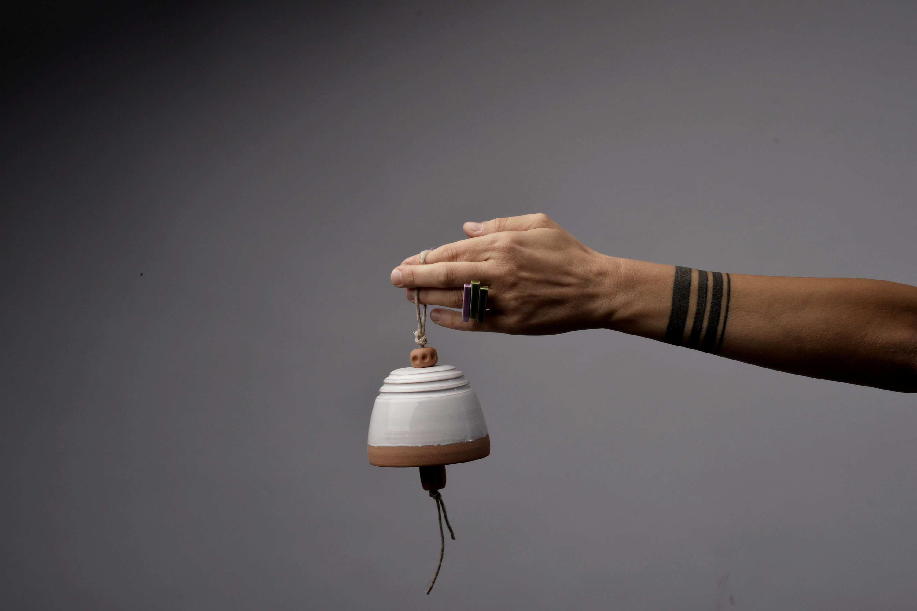 White Ceramic Bell to Hang Completely Handmade - Etsy