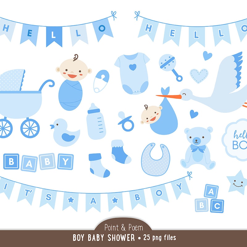 Baby Boy Clip Art - Etsy