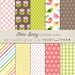 Spring Digital Paper Flowers Bird Pink Green Yellow Polka | Etsy