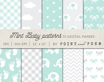 Yellow Baby Digital Paper Girl Boy Neutral patterns baby | Etsy