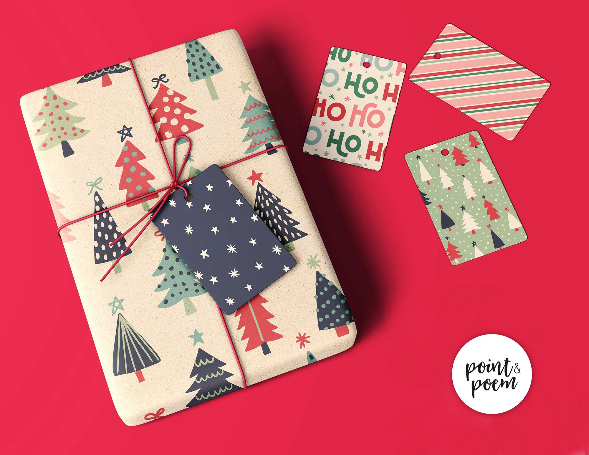 Christmas Digital Paper and Clip Art Bundle, 400 Digital Papers and ...