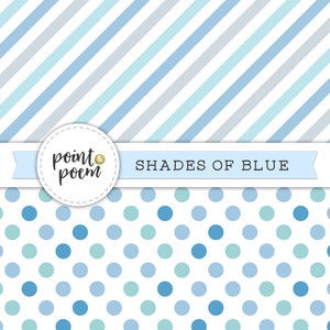 Digital Paper, Scrapbook Paper, Blue, Navy, Teal, Turquoise, Polka Dots ...