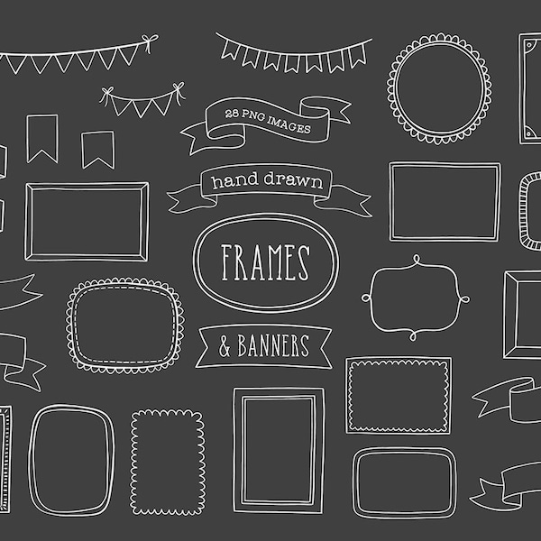 Cute Doodle Frames - Etsy
