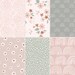 Floral Digital Papers, Spring Digital Papers, Boho Patterns, Pink Cream ...