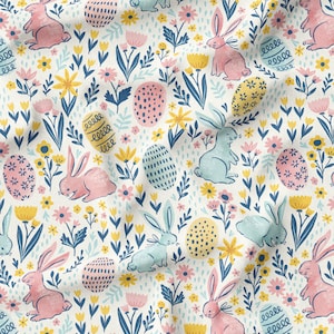 Easter Digital Papers, Spring Digital Papers, Doodle Rabbits and ...