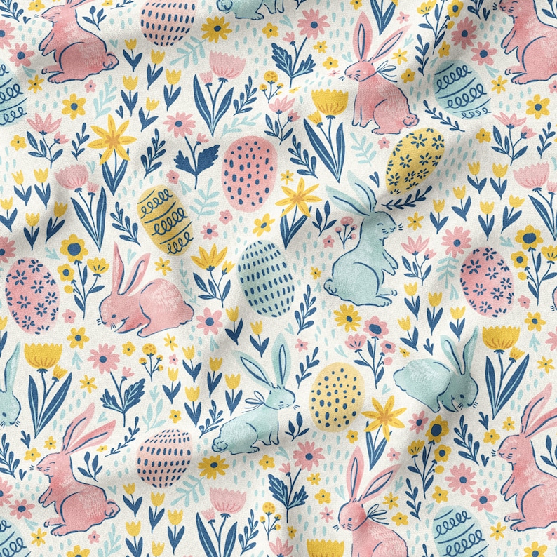 Easter Digital Papers, Spring Digital Papers, Doodle Rabbits and ...