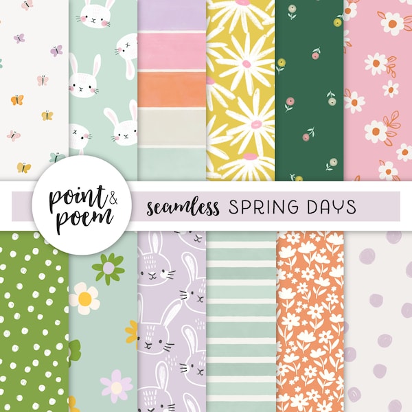 Easter Digital Paper - Etsy