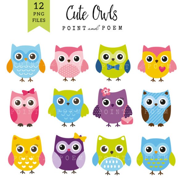Owl Clip Art - Etsy