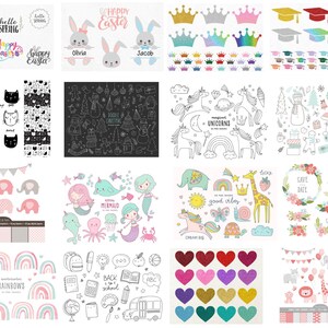 Clipart Bundle, Clipart Set, Hand Drawn Cliparts, Graphics Bundle ...