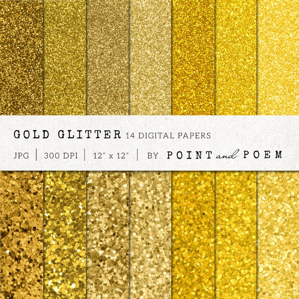 Gold Glitter Paper - Etsy