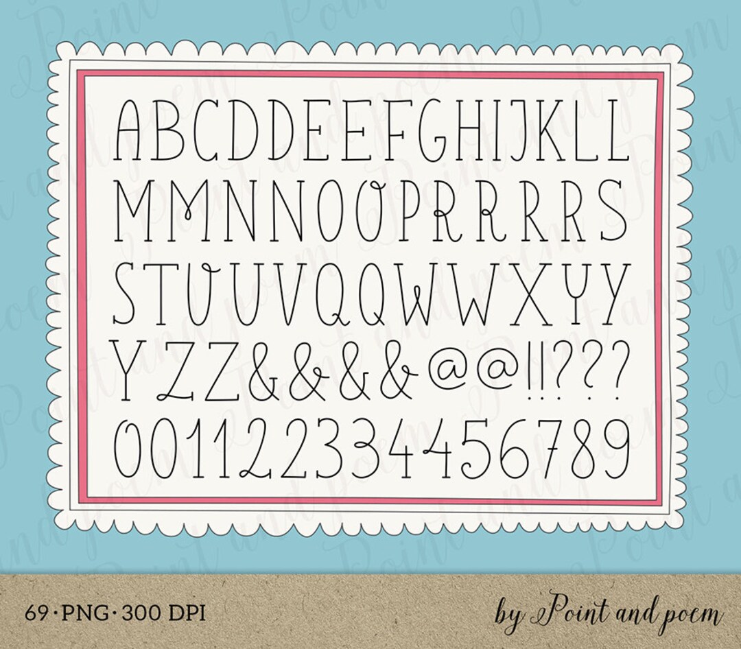 Alphabet Clip Arts, Doodle Alphabet, Hand Drawn Letters Cliparts ...