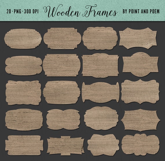 Rustic Wooden Frame Clipart