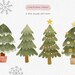 Cute Christmas Watercolor Clipart, Classic Christmas, Digital Planner ...