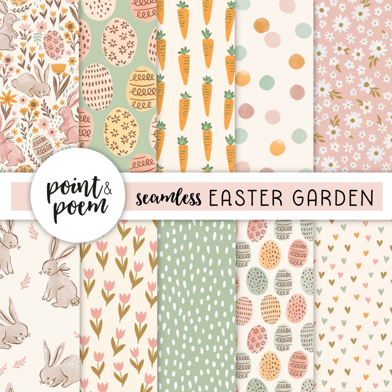 Easter Digital Paper - Etsy