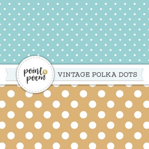 Polka Dots Digital Paper, Vintage Backgrounds, Retro, Neutral ...