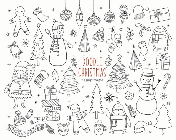Cute Black And White Winter Clipart