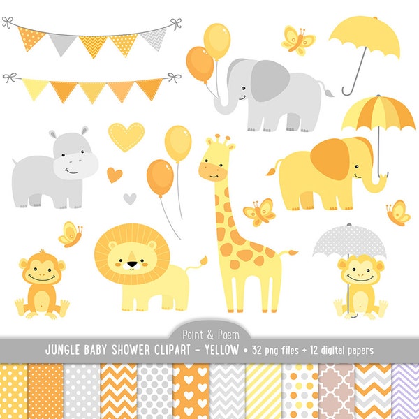 Yellow Grey Elephant - Etsy