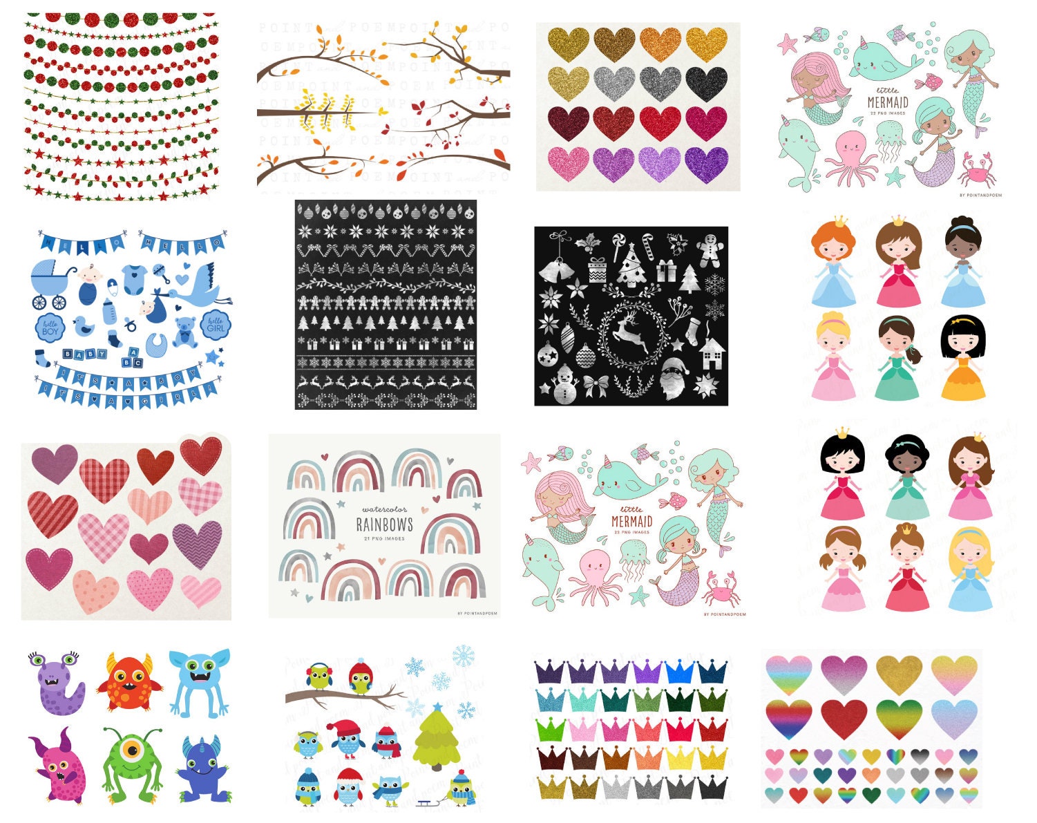 Clipart Bundle Clipart Set Hand Drawn Cliparts Graphics - Etsy Australia