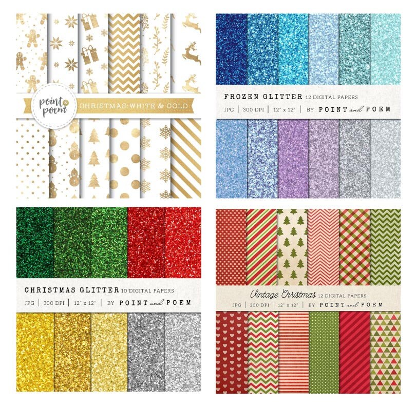 Christmas Digital Paper Bundle Over 300 Digital Papers | Etsy