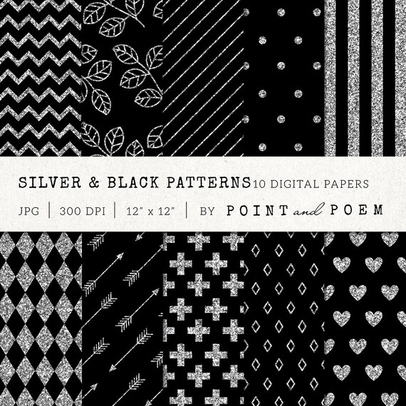 Silver Glitter Chevron Background