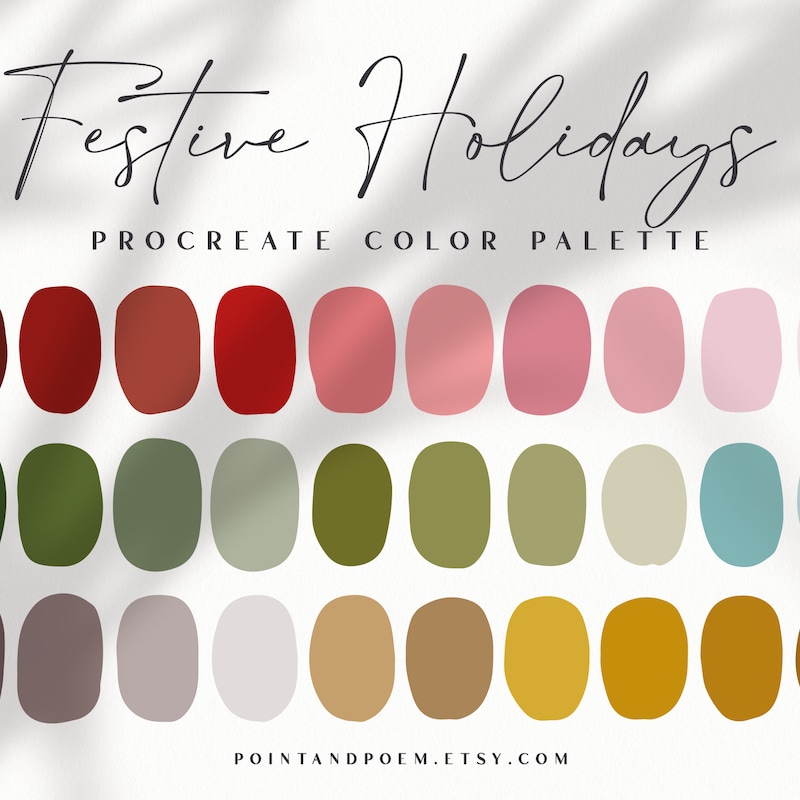 Winter Color Swatches - Etsy