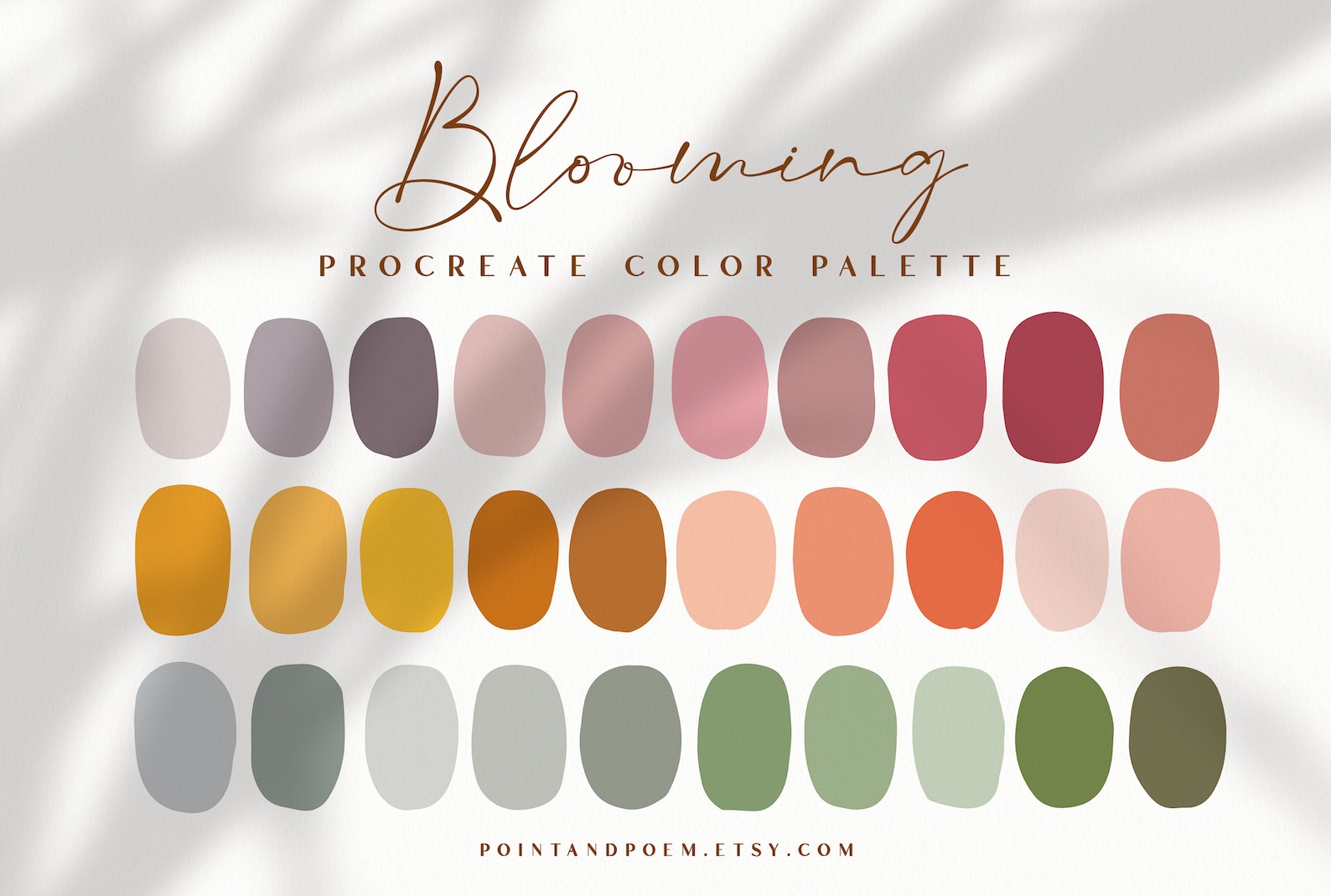 Procreate Color Palette Color Swatches Blooming Flowers - Etsy Canada