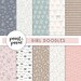 Girl Doodle Digital Papers, Pink & Blue Boho Scandi Digital Paper Pack ...