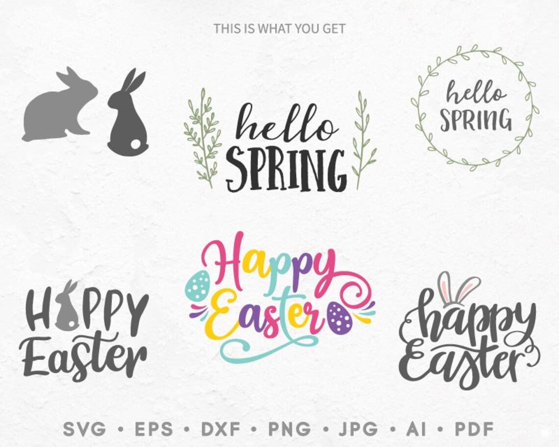 Easter svg Easter bundle svg Bunny Easter svg Happy Easter | Etsy