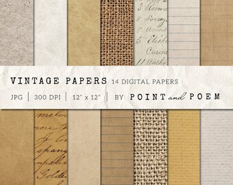 Natural Kraft Digital Paper Pack Instant Download DP065 - Etsy