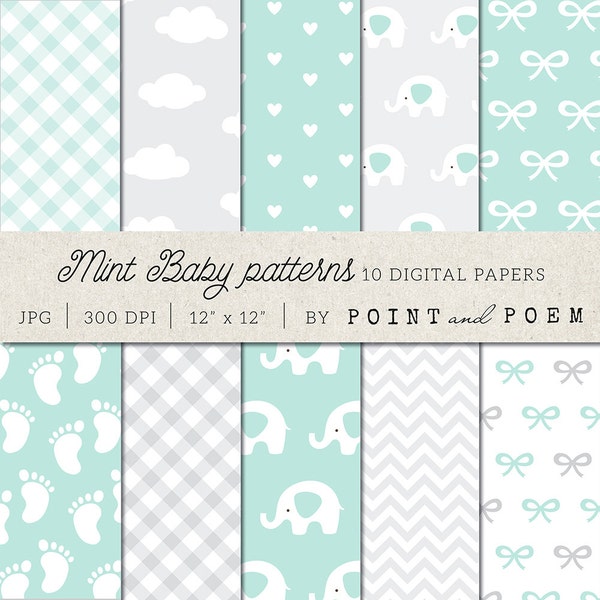 Aqua Gray Chevron - Etsy