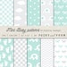 Baby Digital Paper, Aqua Teal Girl Boy Neutral Patterns, Baby Shower ...