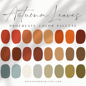 Procreate Palette Color Swatches Autumn Leaves Fall - Etsy