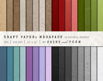 Natural Kraft Digital Paper Pack Instant Download DP065 - Etsy