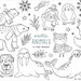 Cute Arctic Animals Digital Stamps, Cute Winter Animals Clipart ...