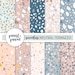 Terrazzo Seamless Digital Papers, Dusty Blue Pink Rock Marble Digital ...