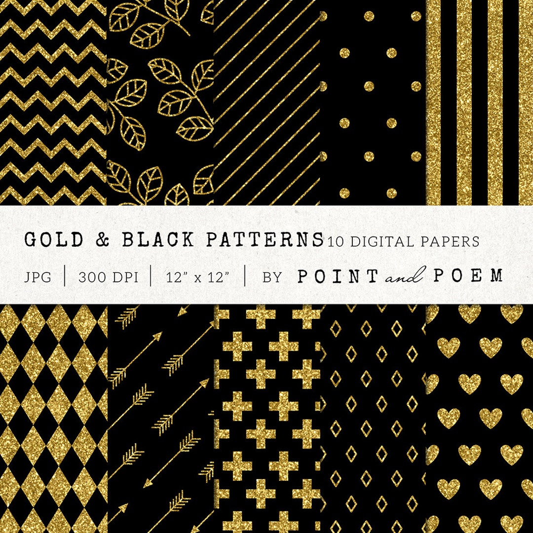 Gold Digital Paper, Gold Glitter Patterns, Background, Scrapbooking ...