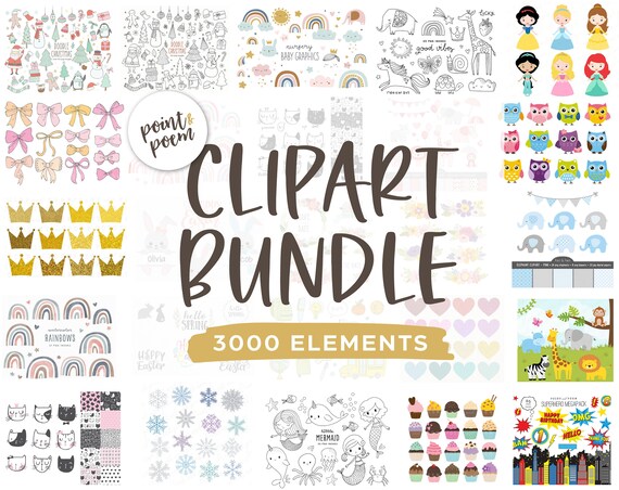 Clipart Bundle Clipart Set Hand Drawn Cliparts Graphics | Etsy Australia