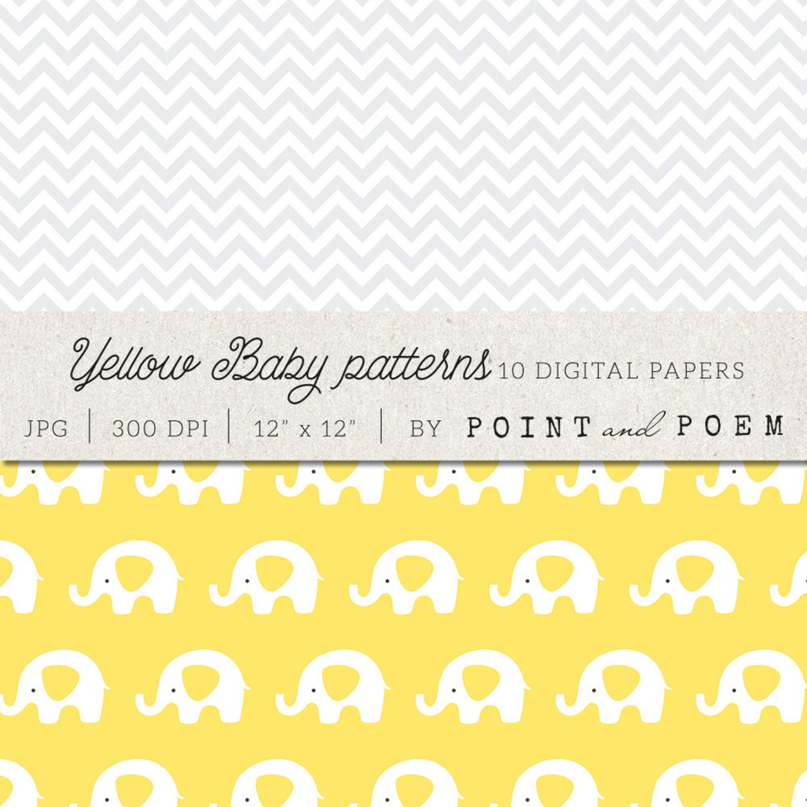 Yellow Baby Digital Paper Girl Boy Neutral Patterns Baby - Etsy