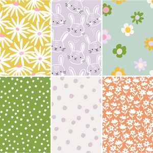 Easter Digital Papers, Spring Digital Papers, Doodle Rabbits and ...