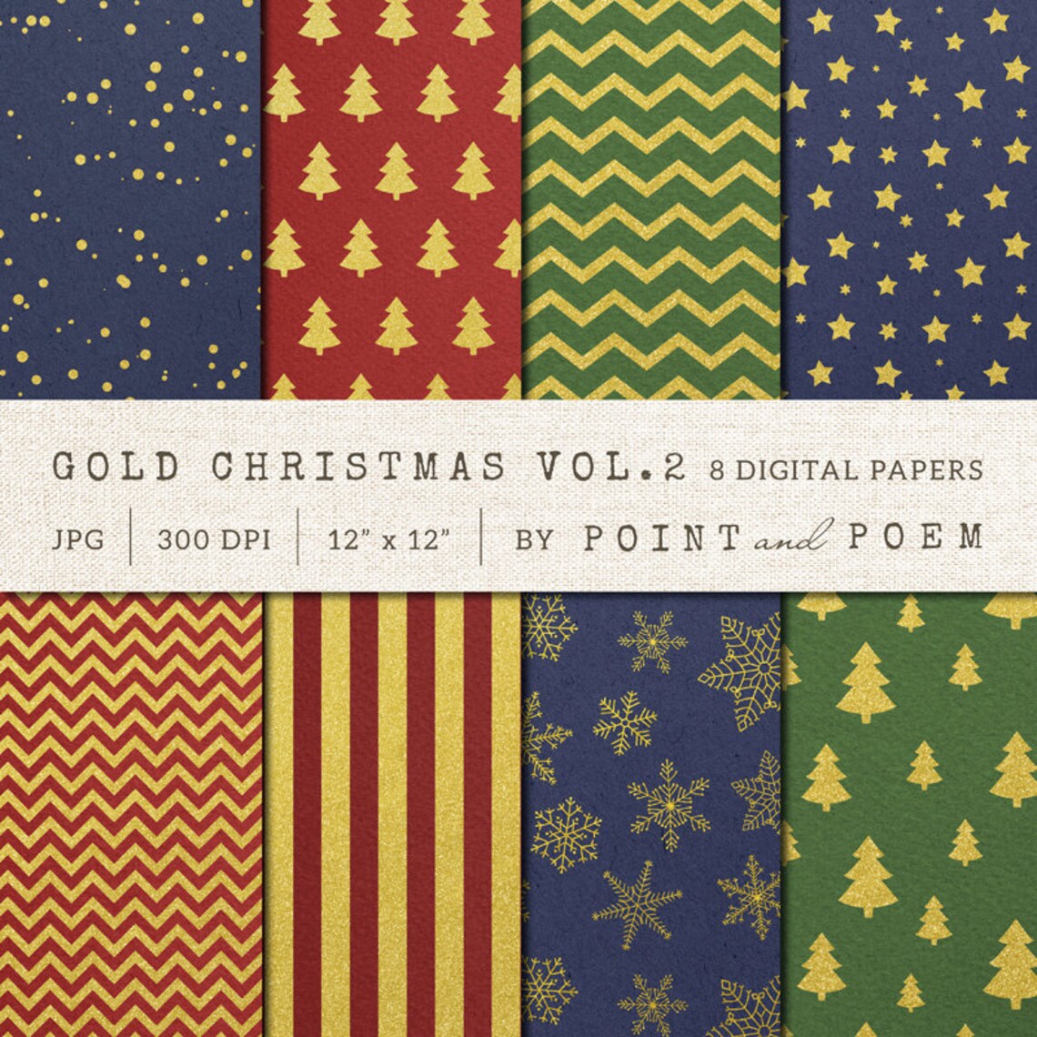 Traditional Christmas Digital Paper Christmas Digital Paper - Etsy