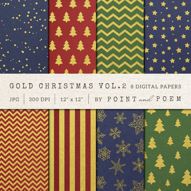Traditional Christmas Digital Paper Christmas Digital Paper - Etsy