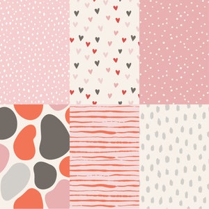 Boho Doodle Seamless Digital Papers, Valentine's Day Digital Paper Pack ...