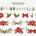 Cute Christmas Watercolor Clipart, Classic Christmas, Digital Planner ...