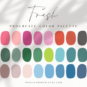 Procreate Color Palette Color Swatches Fresh Bright - Etsy