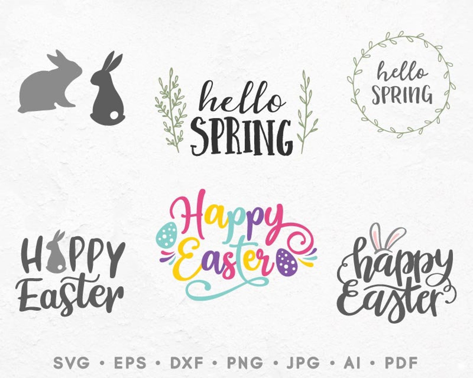 Easter svg Easter bundle svg Bunny Easter svg Happy Easter | Etsy