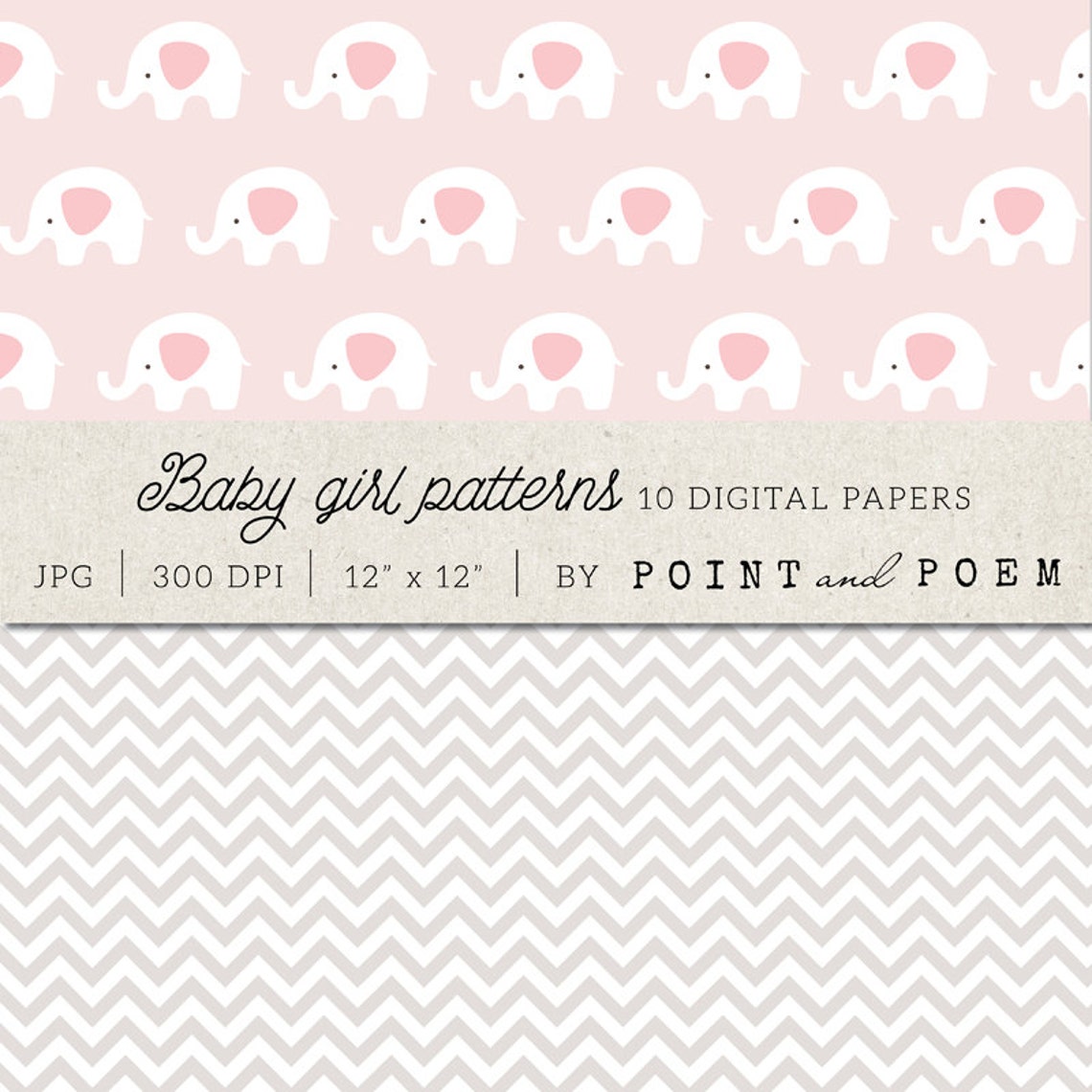 Baby Girl Digital Paper Its a Girl Patterns Baby Shower - Etsy