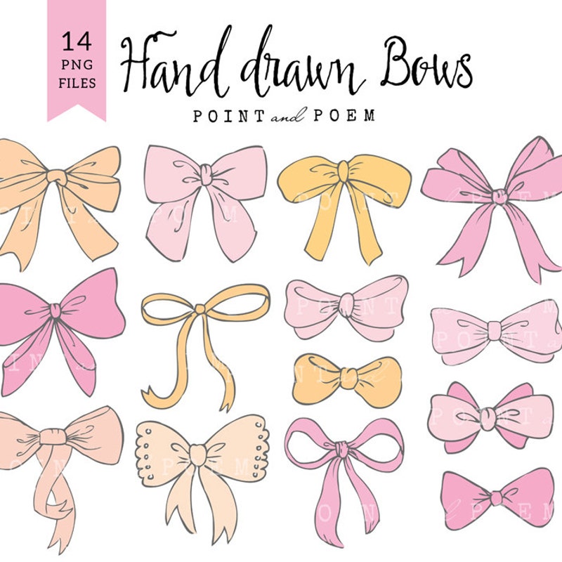 Clip Art Bows - Etsy